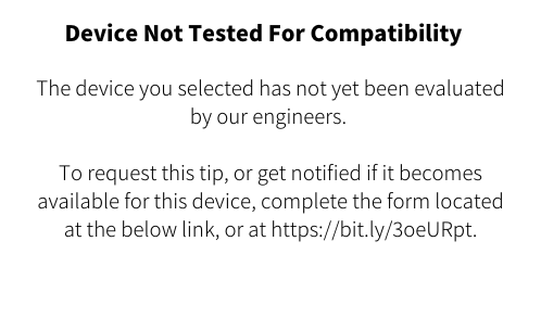 Device Not Tested – Comply Foam Australia